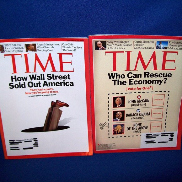 TIME | Other | Vintage 2 Issues Of Time Magazinesbarack Michelle Obama ...